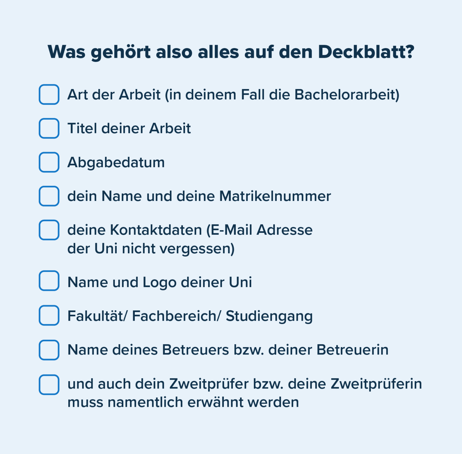 Deckblatt Bachelorarbeit gestalten: Beispiel | StudySmarter